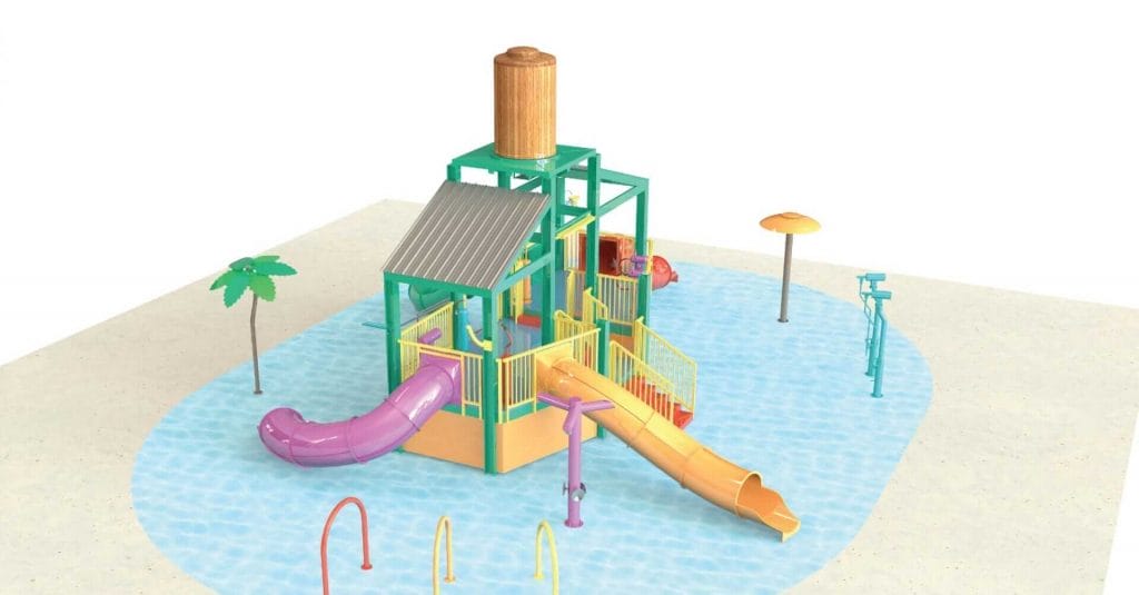 Multi-Level Water Play Unit - Waterfall Model 200 - Interactive Play