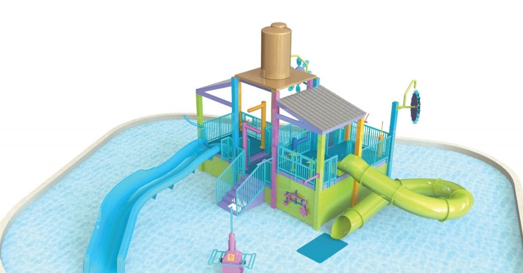 Multi-Level Water Play Unit - Waterfall Model 300 - Interactive Play